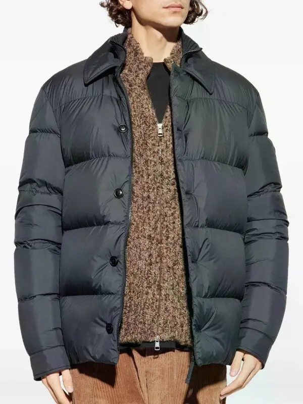 Moncler Buttoned Padded Jacket - Black