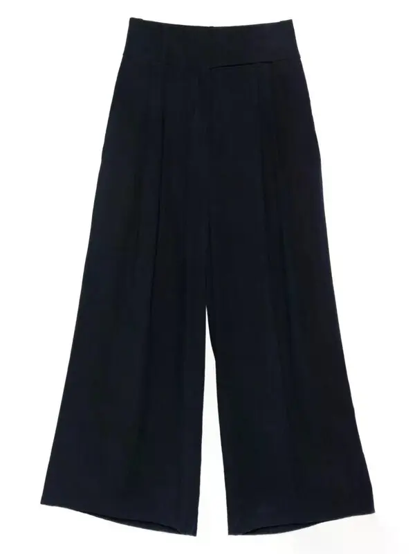 Viktor & Rolf Wide Leg Pleated Trousers - Blue
