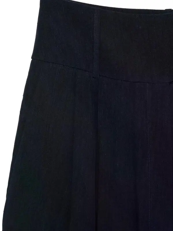 Viktor & Rolf Wide Leg Pleated Trousers - Blue