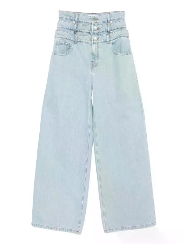 Viktor & Rolf Triple-layer Wide Leg Jeans - Blue