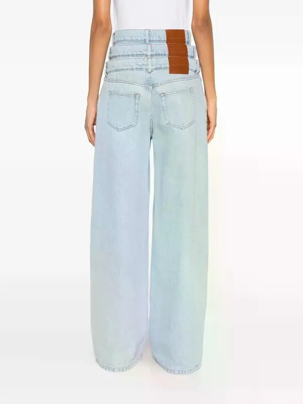 Viktor & Rolf Triple-layer Wide Leg Jeans - Blue