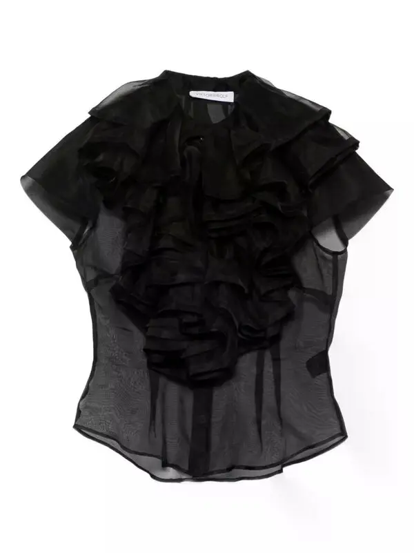 Viktor & Rolf Silk Ruffled Blouse
