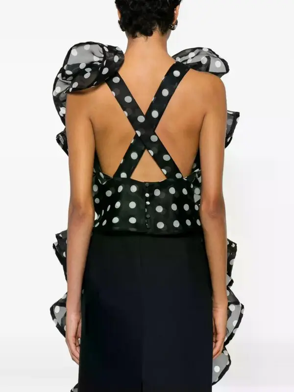 Viktor & Rolf Polka Dot-pattern Ruffled Blouse