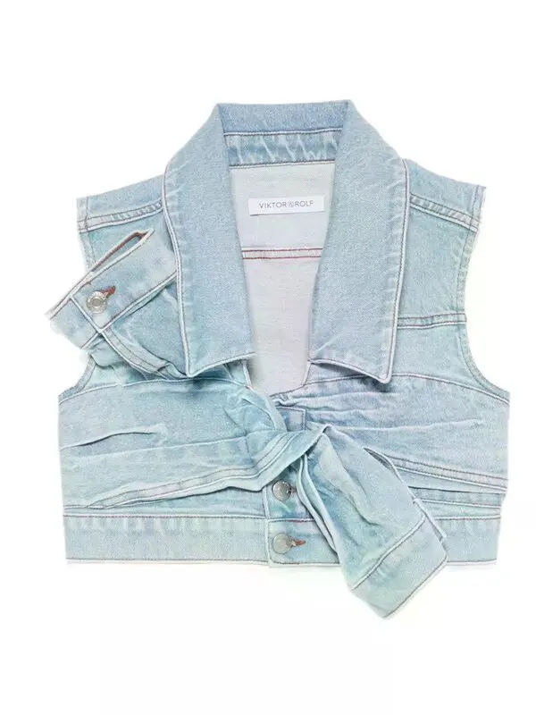 Viktor & Rolf Tie-detailed Vest - Blue
