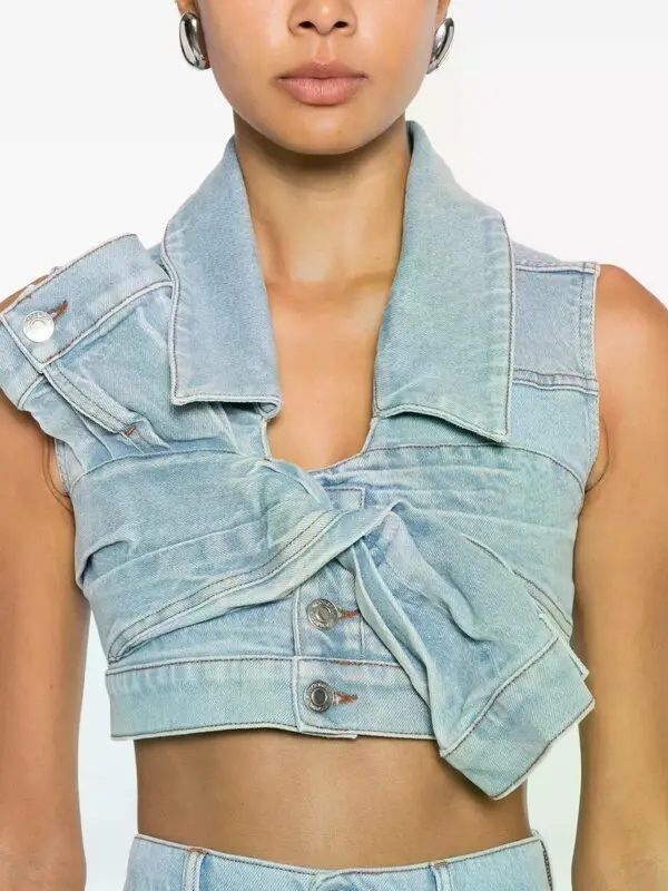 Viktor & Rolf Tie-detailed Vest - Blue