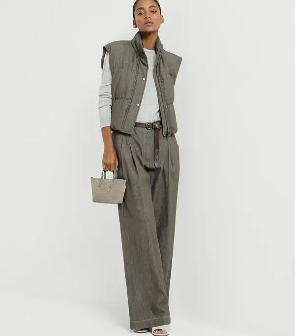 Brunello Cucinelli Cashmere Monili-trim Sweater - Grey