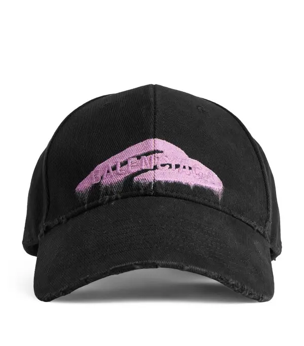 Balenciaga Cotton Sacré Cœur Cap - Black
