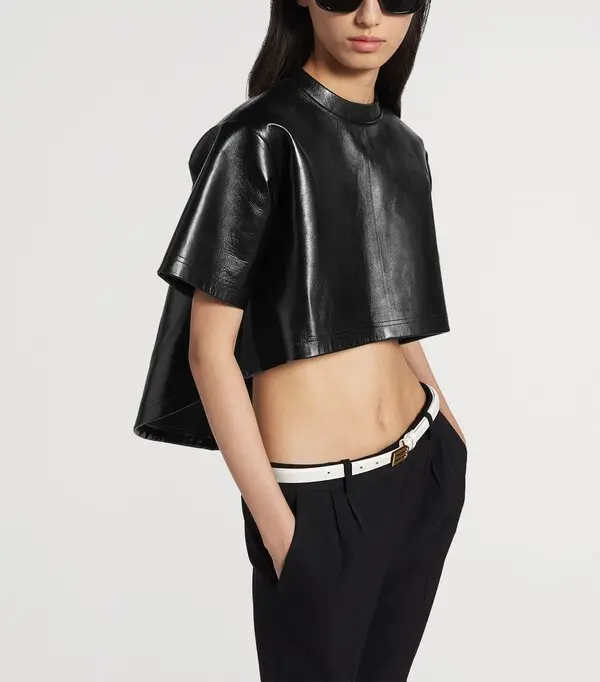 Balenciaga Leather Top With Train Detail