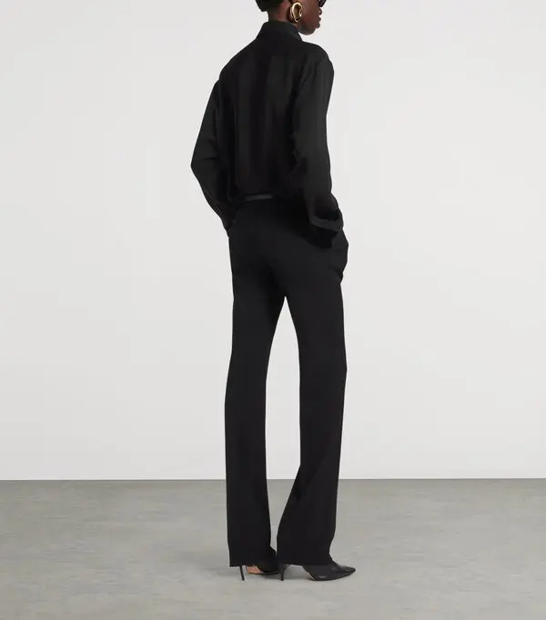 Balenciaga Collared Silk Scarf Shirt