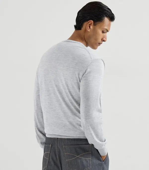 Brunello Cucinelli Cashmere-silk V-neck Sweater