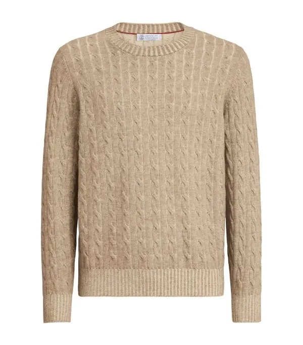 Brunello Cucinelli Cashmere Cable-knit Sweater - Brown