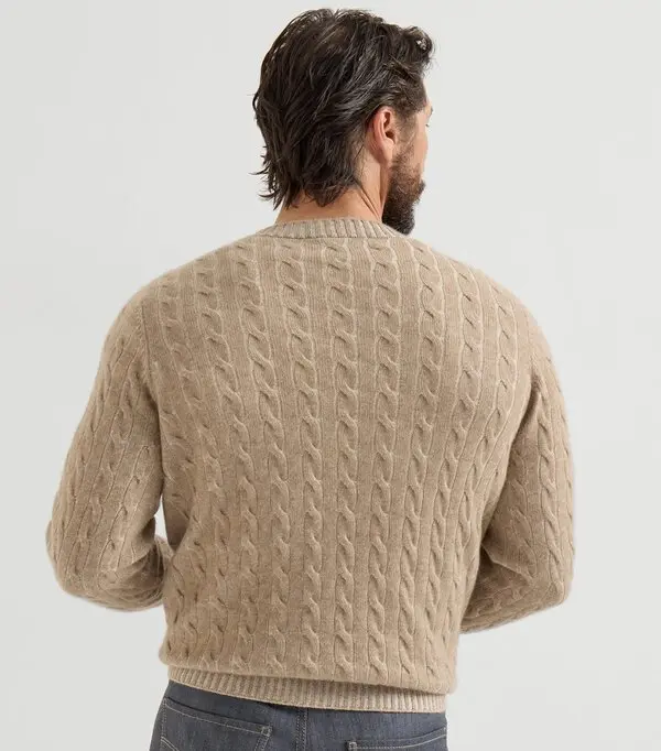 Brunello Cucinelli Cashmere Cable-knit Sweater - Brown