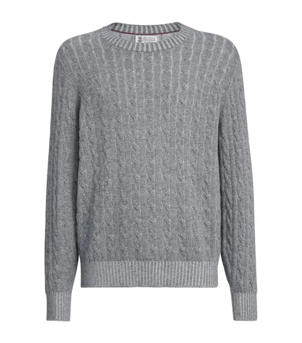 Brunello Cucinelli Cashmere Cable-knit Sweater - Grey
