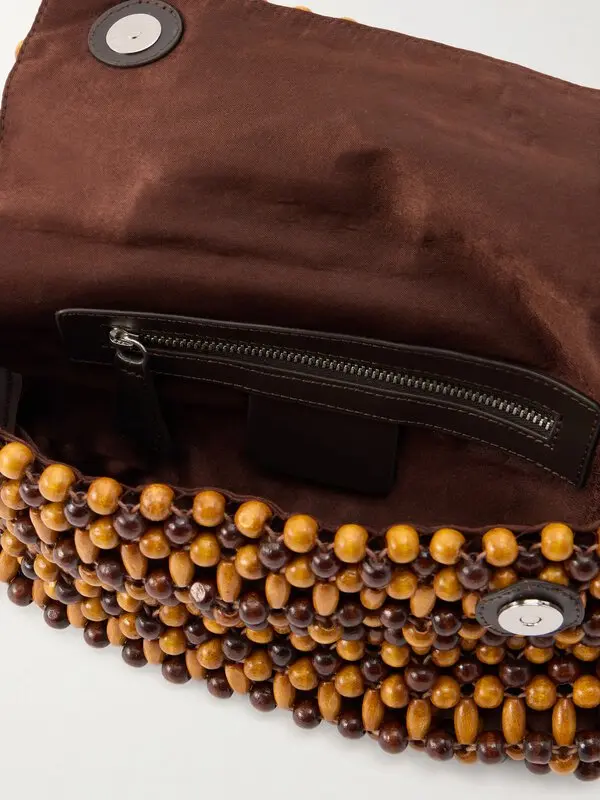 Staud Timmy Wooden-beaded Shoulder Bag