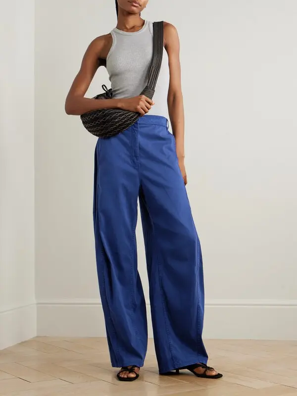 Tibi Sid Tencel™ Lyocell-blend Wide-leg Pants