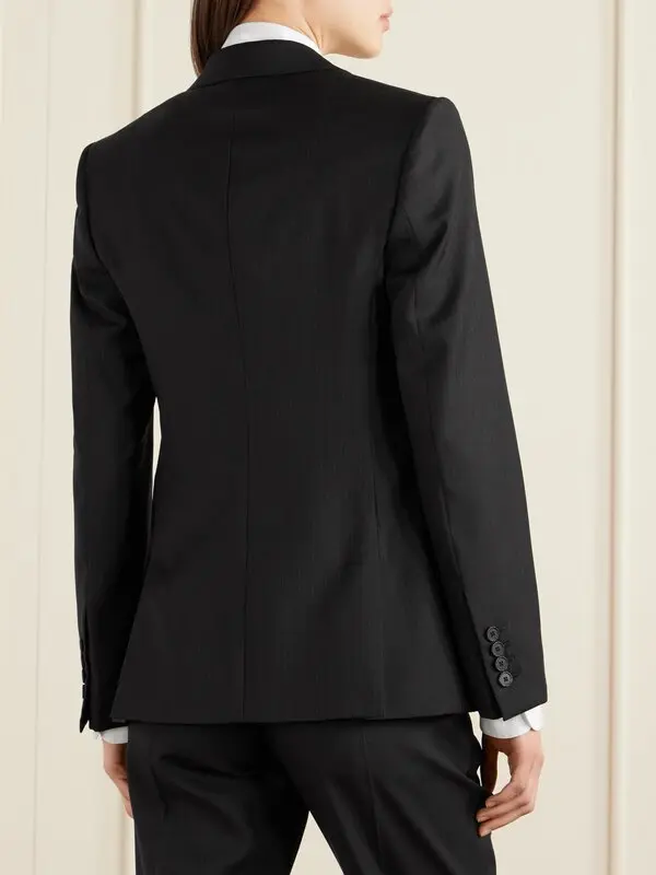 Givenchy Pinstriped Wool Blazer - Black