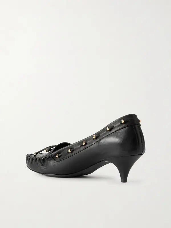 Khaite Milly Embellished Leather Pumps - Black
