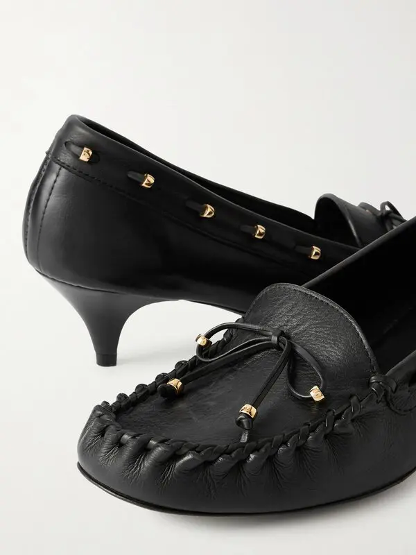 Khaite Milly Embellished Leather Pumps - Black