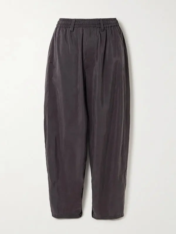 SSSTEIN Pleated Silk-blend Track Pants