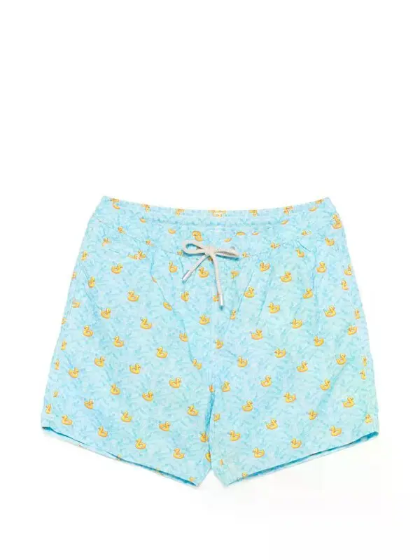 MC2 SAINT BARTH Printed Swim Shorts - Blue