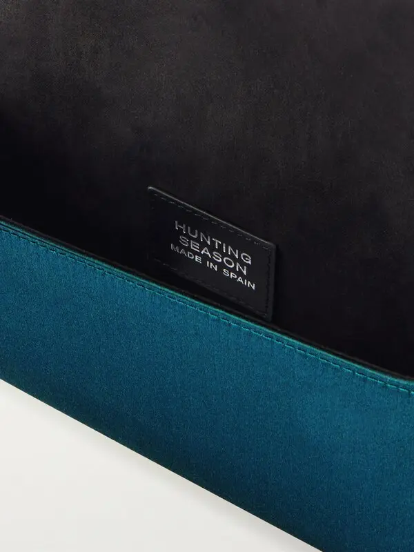 HUNTING SEASON Opera Satin Clutch - Blue