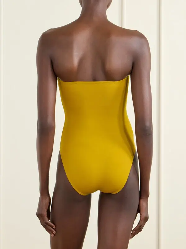 ERES Maharani Strapless Printed One-piece Swimsuit - Yellow