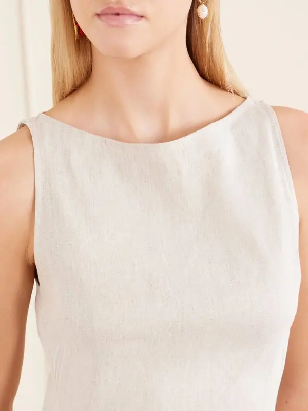 Staud Linen-blend Maxi Dress