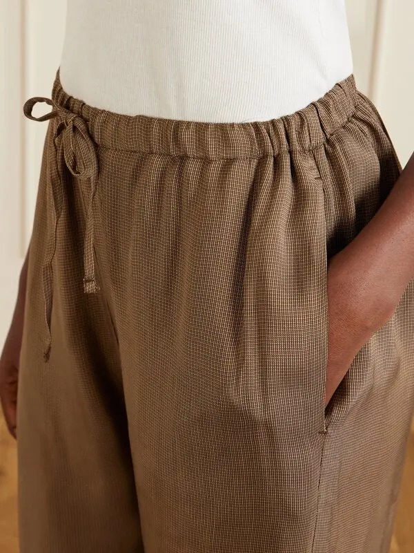 RÓHE Houndstooth Jersey Wide-leg Trousers