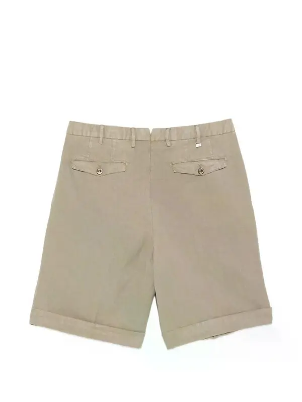 PT TORINO Pleated Turn-up Shorts