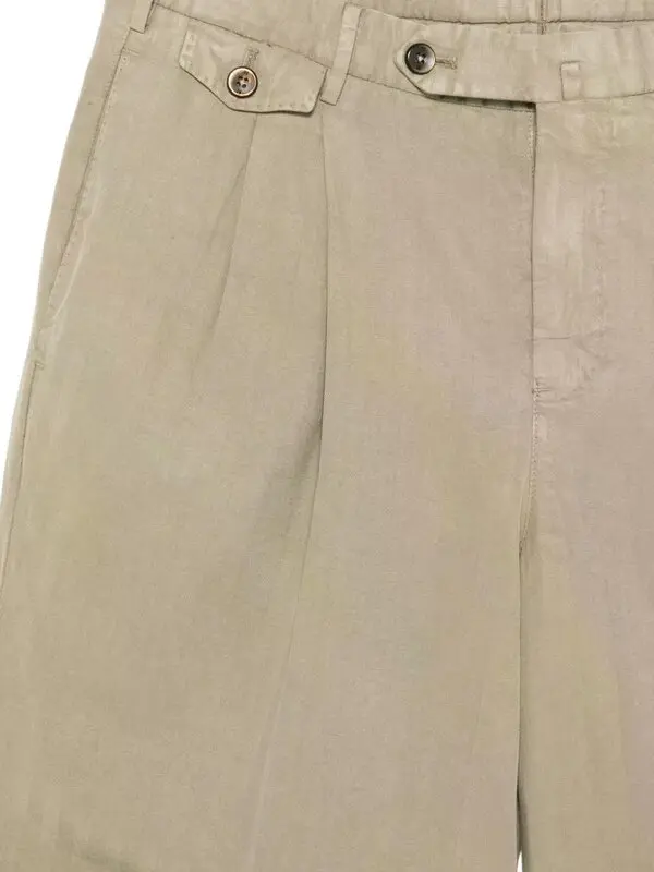 PT TORINO Pleated Turn-up Shorts