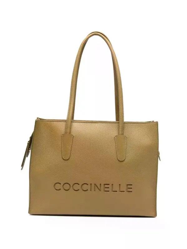 COCCINELLE Grained Leather Tote Bag
