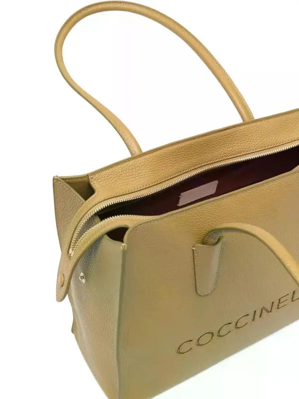 COCCINELLE Grained Leather Tote Bag