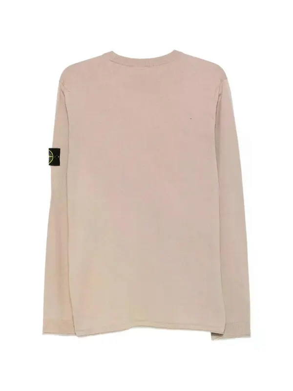 Stone Island Logo-patch Crew-neck Sweater - Neutrals
