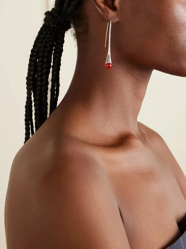 SOPHIE BUHAI Vienna Silver And Carnelian Dangle Earrings