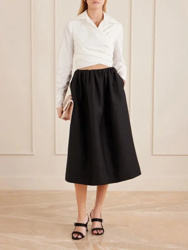 PATOU Cotton-poplin Knotted Blouse - White