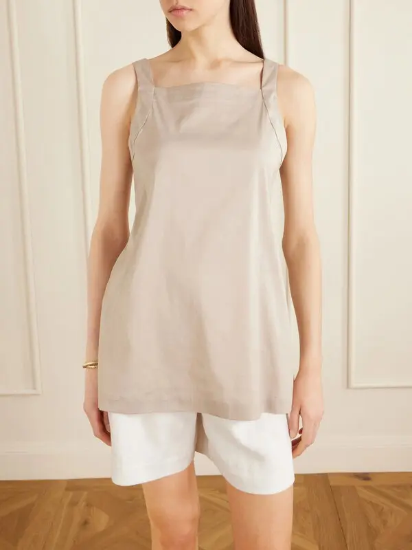 Max Mara Cotton-blend Beachwear Top - Neutrals