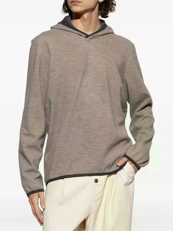 Sease Trimmed-edges Wool Hoodie