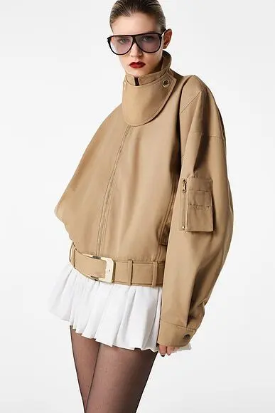 Revolve Nikki Bomber Jacket - Khaki