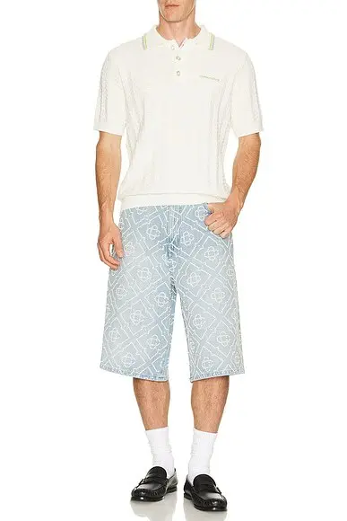 Casablanca Denim Shorts - Pearl Monogram