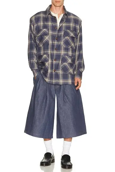 ART COMMUNITY Diptych Japanese Denim Jorts