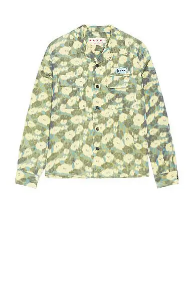 Marni Floral Double Pocket Button Down Shirt