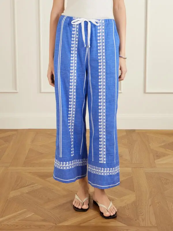 LEMLEM Desta Straight-leg Cotton Pants - Blue