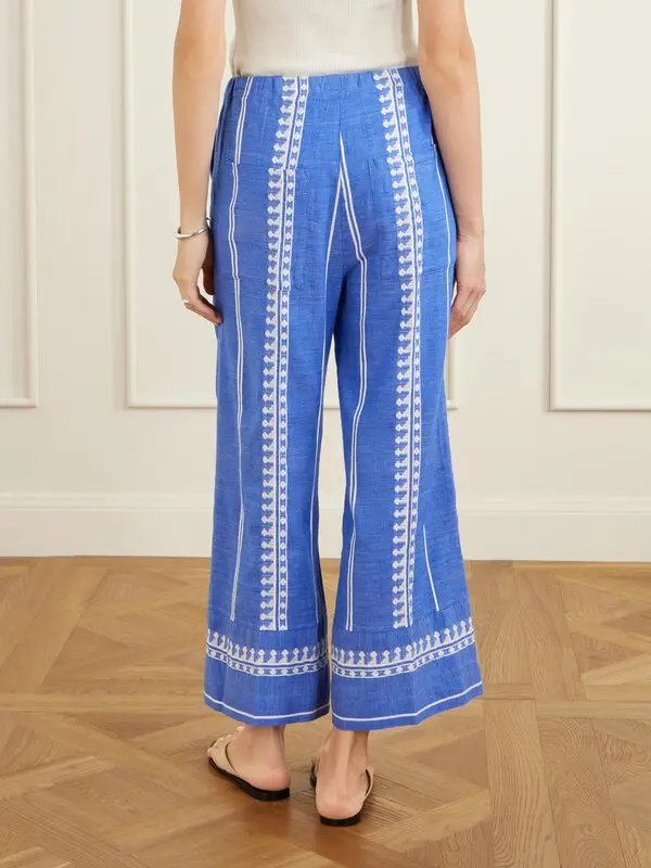 LEMLEM Desta Straight-leg Cotton Pants - Blue