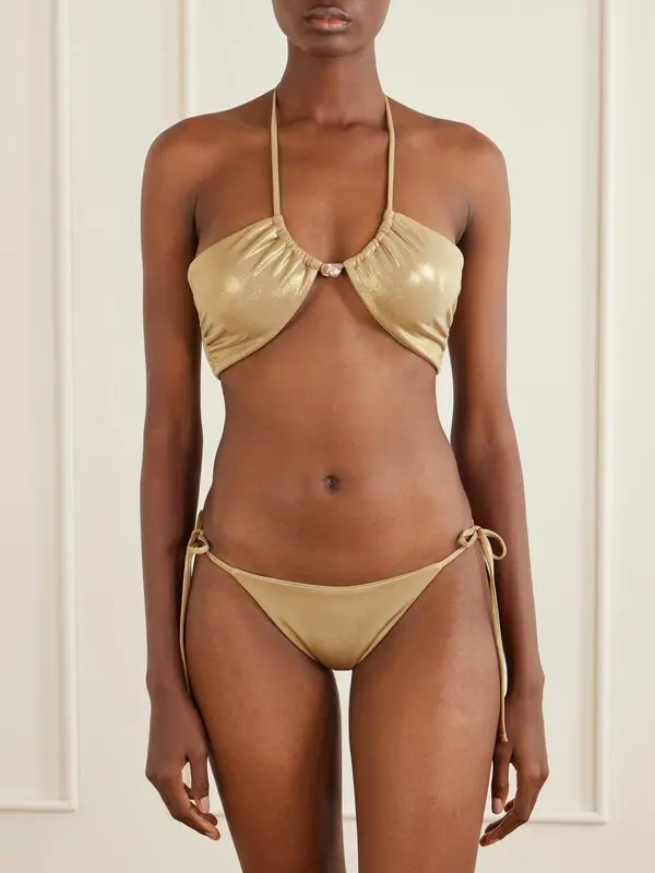 SARA CRISTINA Bahia Pearl-embellished Bikini