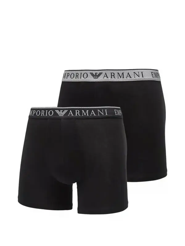 EA7 Logo-waistband Boxers - Black