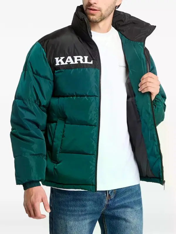 KARL KANI Logo-print Padded Jacket - Green