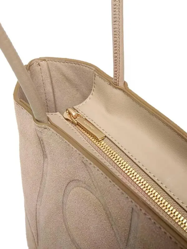 Calvin Klein Monogram-embossed Suede Tote Bag