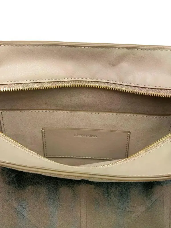Calvin Klein Monogram-embossed Suede Tote Bag