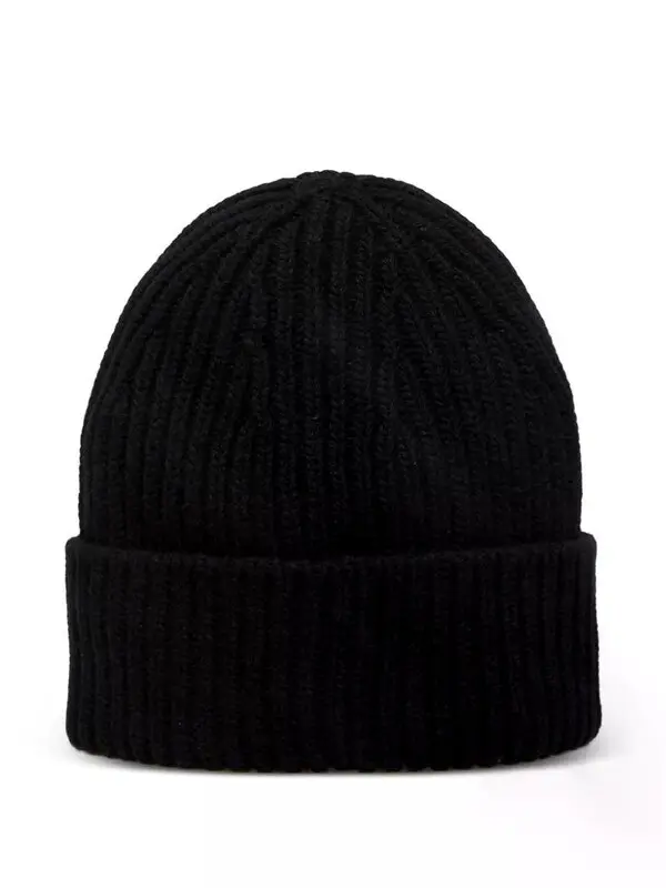 EA7 Logo-patch Beanie Hat - Black