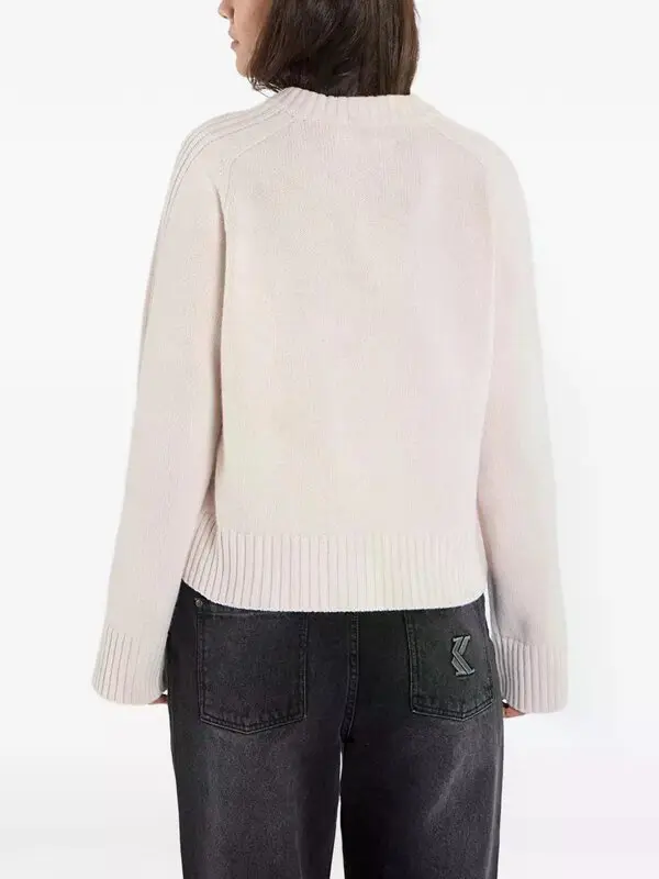 SAMSOE SAMSOE Ribbed Raglan-sleeve Sweater